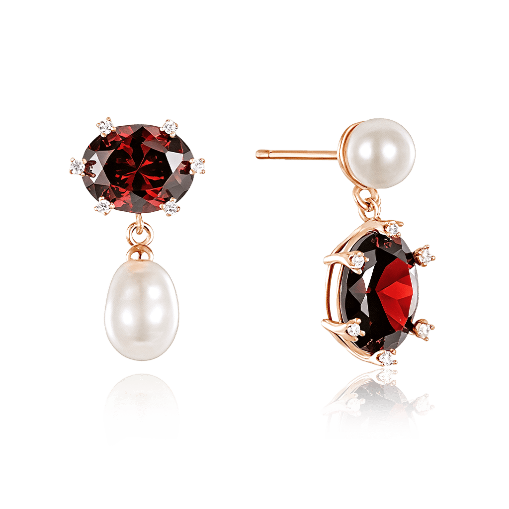 Red Ruby Drop Earrings - HIPEARL Jewelry